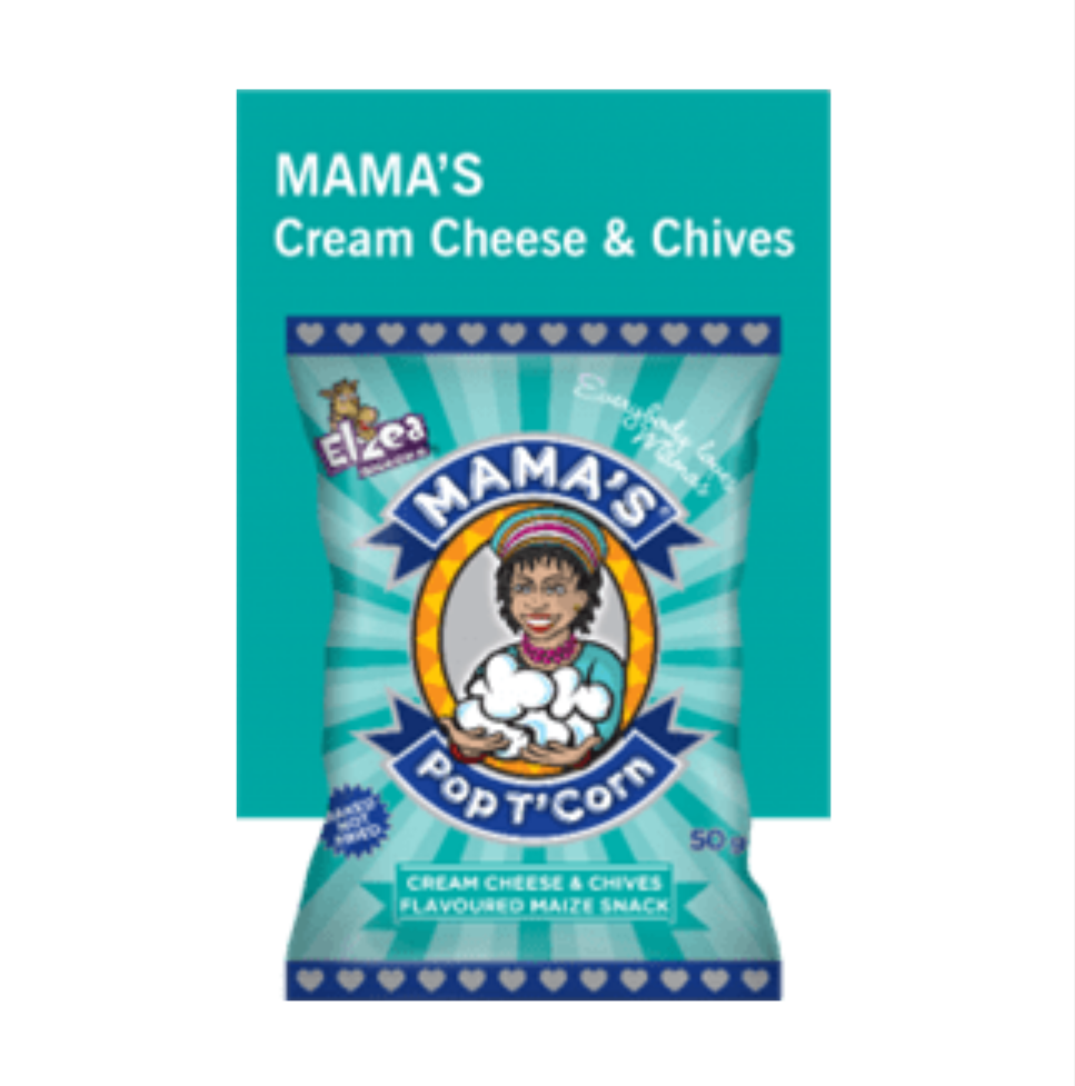12 x 50 g Mama's Cream Cheese & Chives Flavoured Popcorn – AirStall