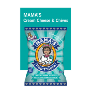 12 x 50 g Mama's Cream Cheese & Chives Flavoured Popcorn – AirStall