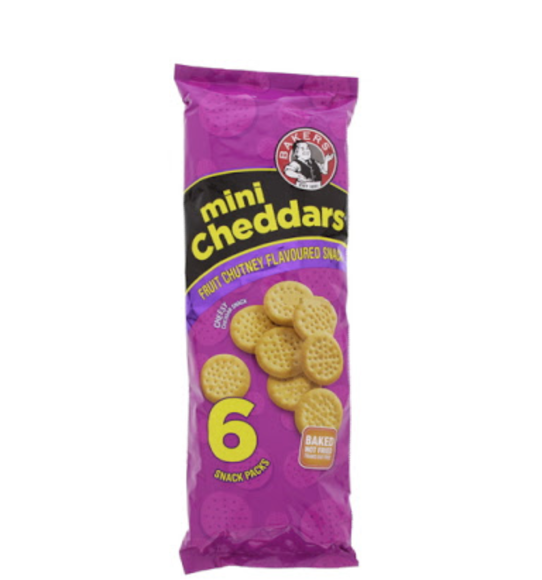 6 x 33 g Bakers Mini Fruit Chutney Flavoured Snack – AirStall