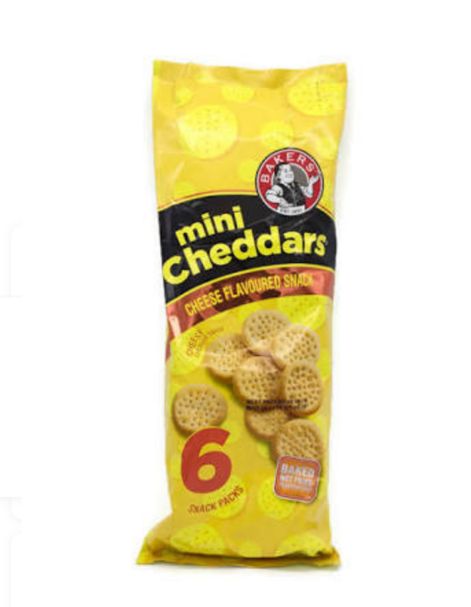 6 x 33 g Bakers Mini Cheddar Cheese Flavoured Snack – AirStall