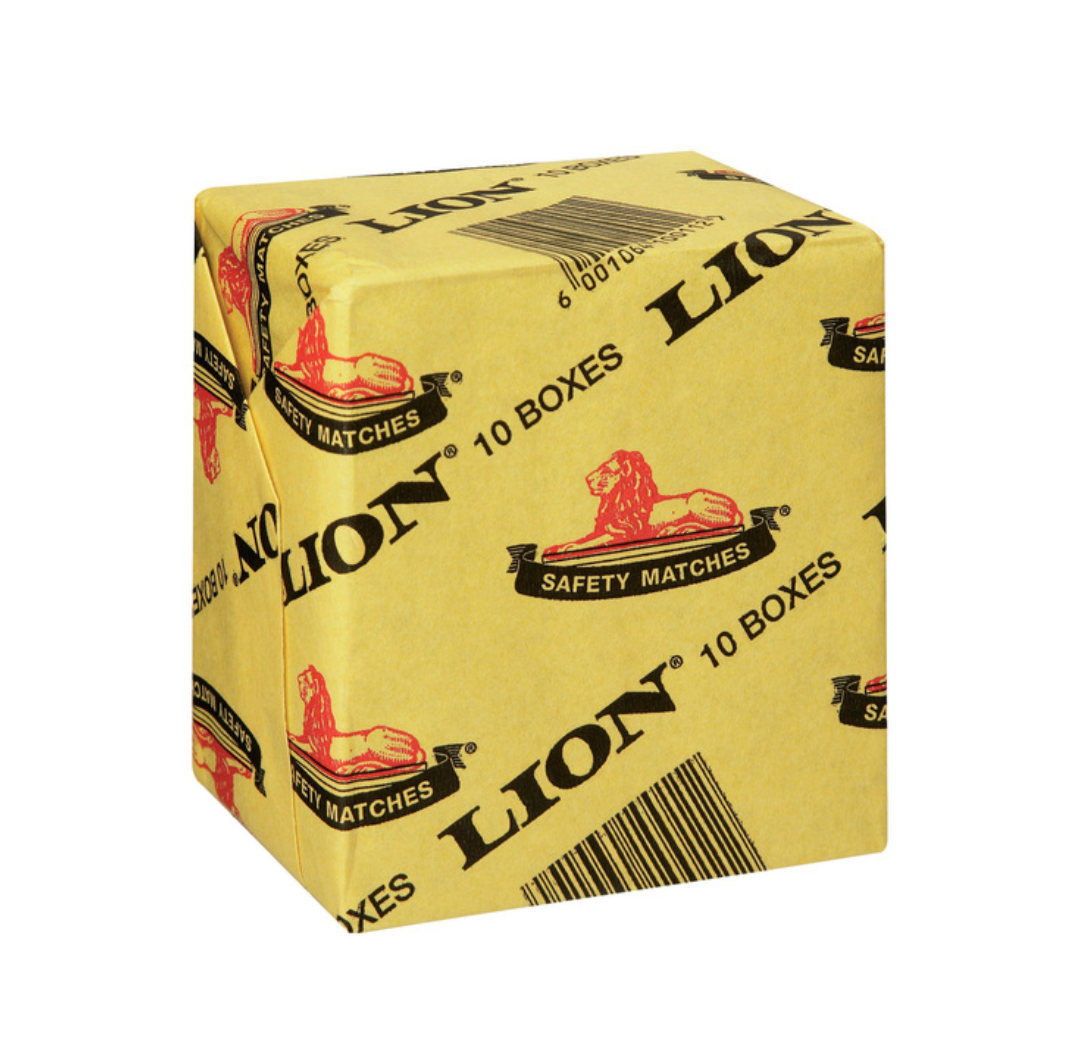 10 x 10s Lion Safety Matches – AirStall