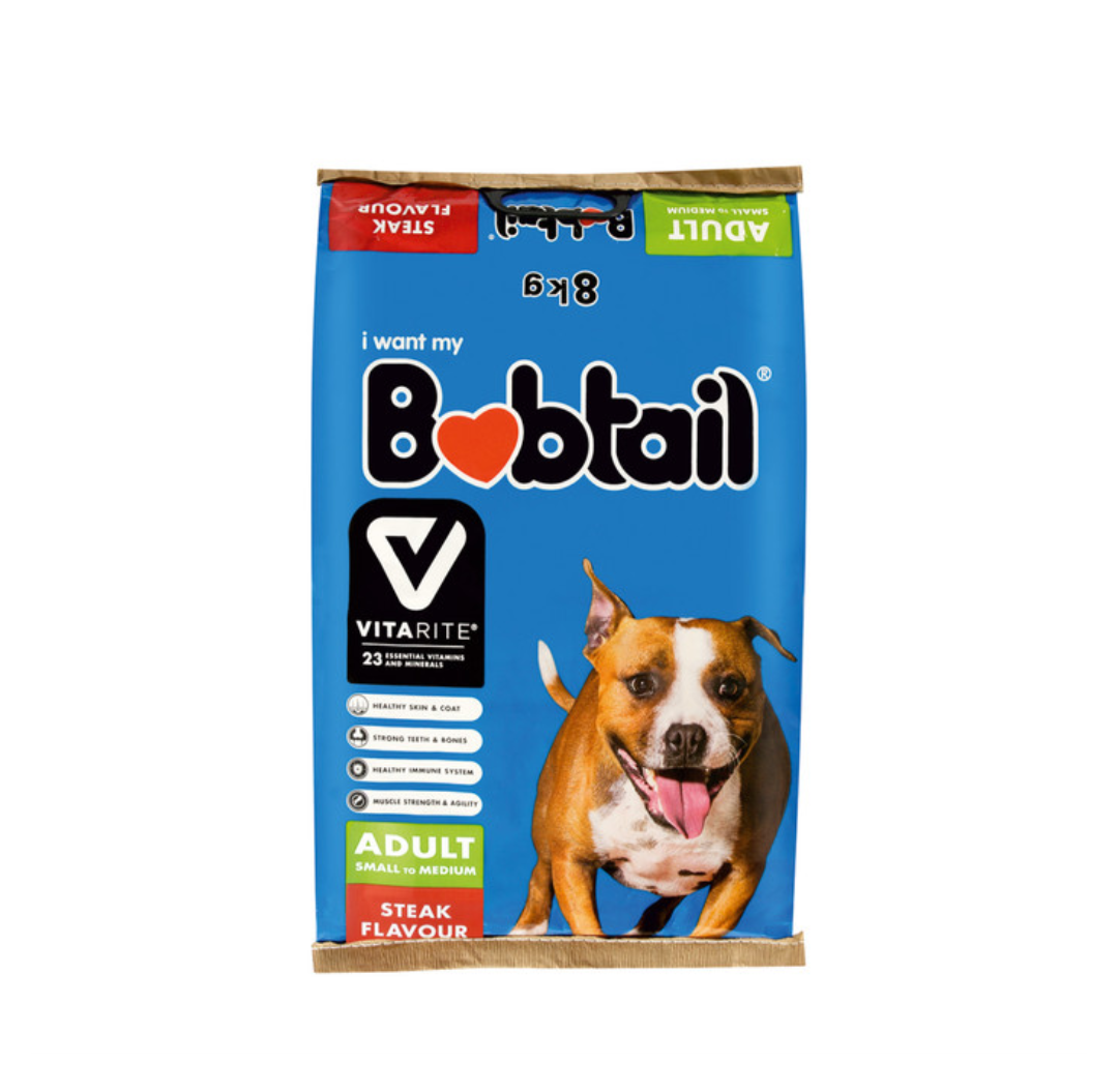 8 kg Bobtail Adult Steak Flavoured Dog Food – AirStall